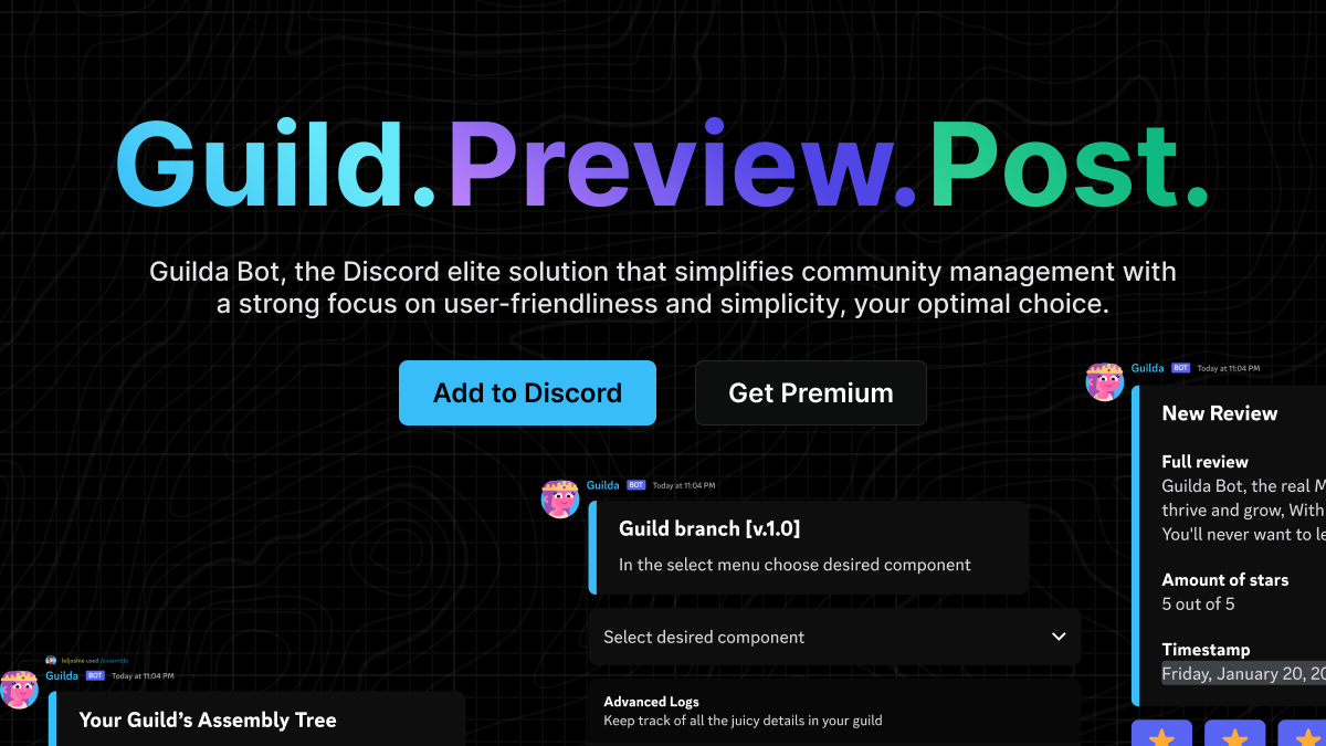 Guild. Preview. Post. - Guilda Bot